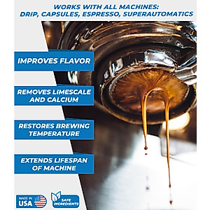 Breville Descaler (4 Uses) Specially Formulated for Your Breville Espresso Machine Made in USA Breville Descaling Solution for Breville 2 Uses per Bottle 1 Year Supply Carbon Friendly Locally Produced