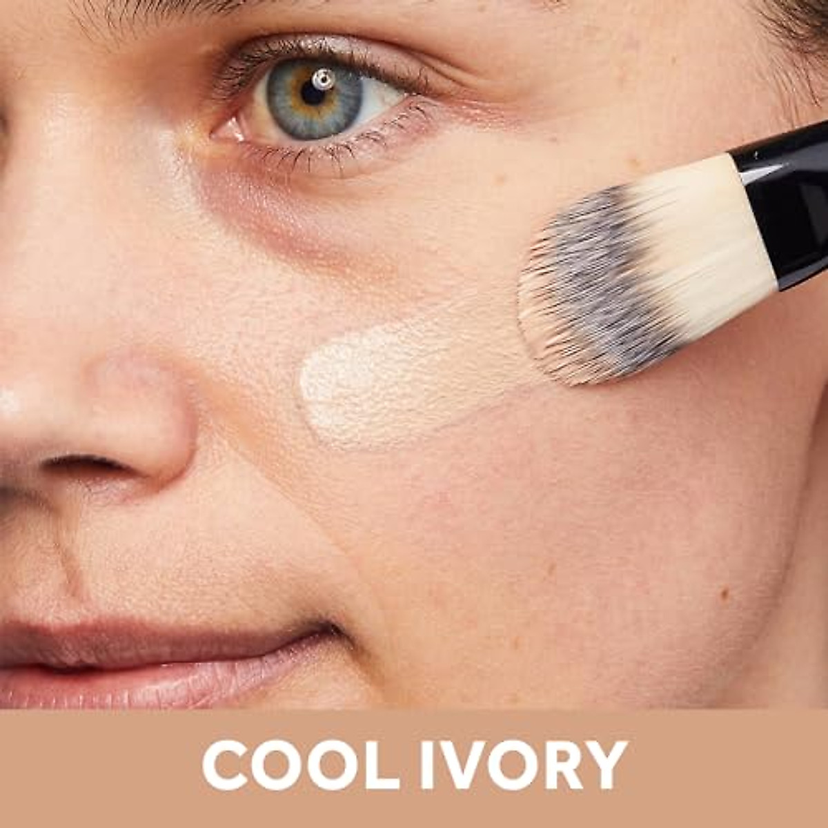 No7 Lift & Luminate Triple Action Serum Foundation - Cool Ivory - Liquid Foundation Makeup with SPF 15 for Dewy, Glowy Base - Radiant Serum Foundation for Mature Skin (30ml)