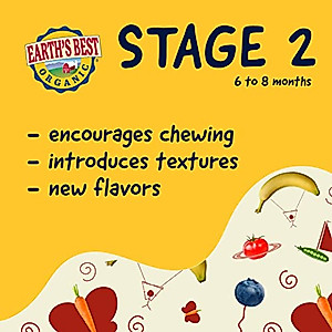 Earth's Best Organic Baby Food, Dissolvable Teething Food for Babies 6 Months and Older, Strawberry Banana Teething Snack, .56 oz Pack (Pack of 5)