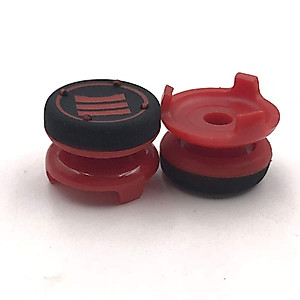 2 PCS Silicone Heightened Joystick Cap Thumbstick Anti-Slip Grip Stick Cap Cover for Playstation 4 PS4 Conteoller (Red)