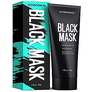Komoko Blackhead Remover Mask (1.76 oz), Peel Off Face Mask for Men and Women, Charcoal Face Mask for Deep Cleansing, Face Mask Skin Care Peel Off, Facial Mask for Blackheads, Excess oil, Dirts, Pores