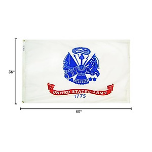 Annin Flagmakers U.S. Army Military Flag USA-Made to Official Specifications, Officially Licensed, 3 x 5 Feet (Model 439035)