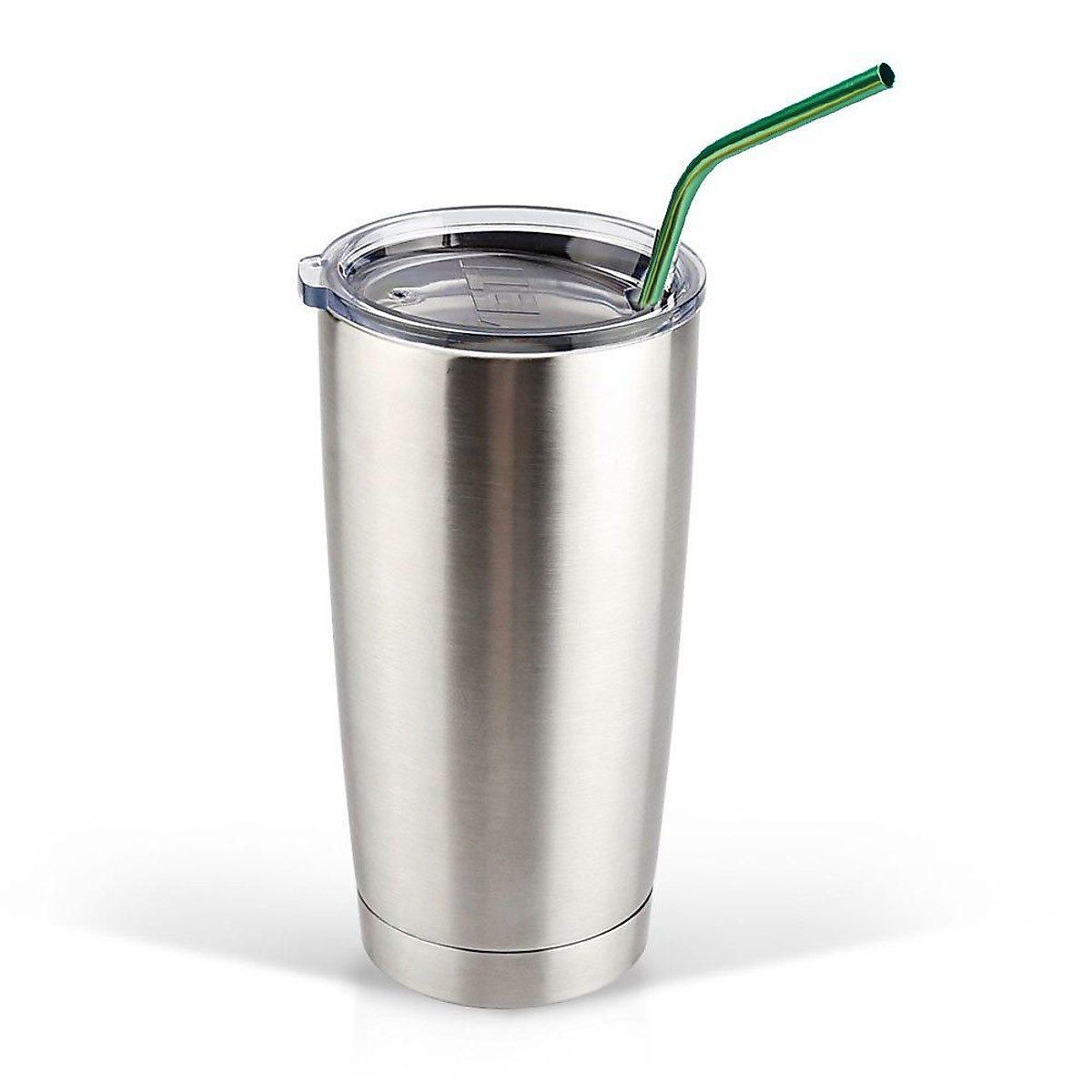 6Pcs 10.5"Drinking Straws, Stainless Steel Straws, Reusable Metal Straws, Rainbow Colorful Straws for 20 30oz Stainless Tumblers Rumblers Cold Beverage, Free Cleaning Brush Included, Bent