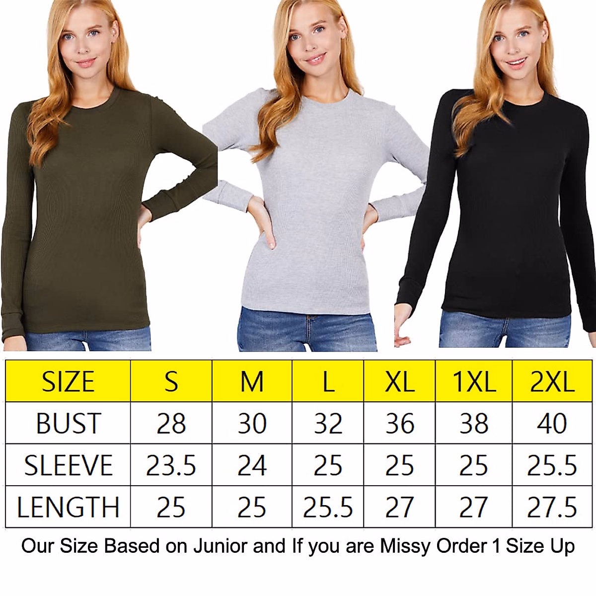 Women's Lightweight Long Sleeve V Neck Thermal Underwear Top Sweater Sweatshirt in White - S