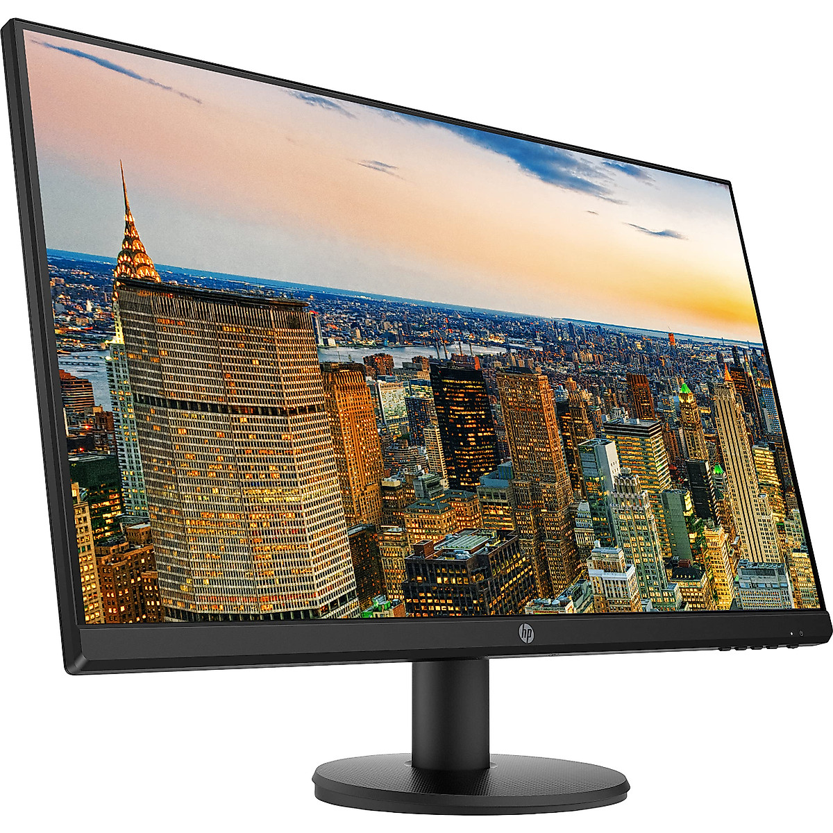 HP P27v G4 27in 1920 x 1080 FHD IPS LED-Backlit 2-Pack Monitor Bundle with Blue Light Filter, HDMI, VGA, MK270 Wireless Keyboard and Mouse, Gel Mouse Pad, Dual Monitor Stand