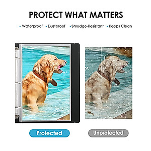 KTRIO Heavyweight Sheet Protectors 5.5 x 8.5 inch, Clear Page Protectors for Mini 3 Ring Binder, Plastic Sleeves for Binders, Top Loading Paper Protector, 60 Pack