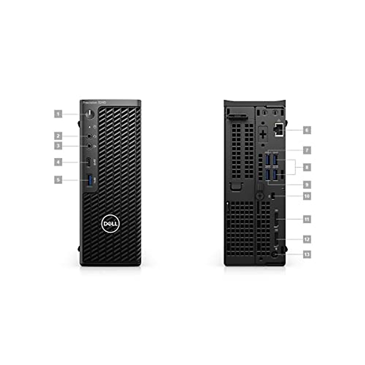 Dell Precision 3240 Workstation Desktop | Core i9-10900 - 1TB SSD Hard Drive - 32GB RAM - Nvidia Quadro P1000 | 10 cores @ 5.2 GHz - 4GB GDDR5 Win 10 Pro Black