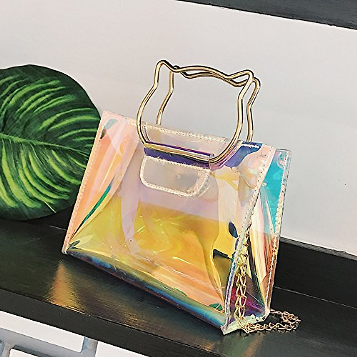 Flap Cat Handbag Chain Shoulder Women Bag Bag Lnclined Mini Shoulder Bag Clear Shoulder Bag