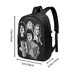 YAYMER Weird Al Yankovic Laptop Backpack Work College Backpack With Usb Port Travel Casual Daypack 17 Inch