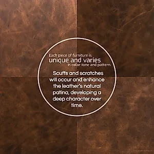 POLY & BARK Capa Sofa in Full-Grain Semi-Aniline Italian Tanned Leather in Chocolate Brown