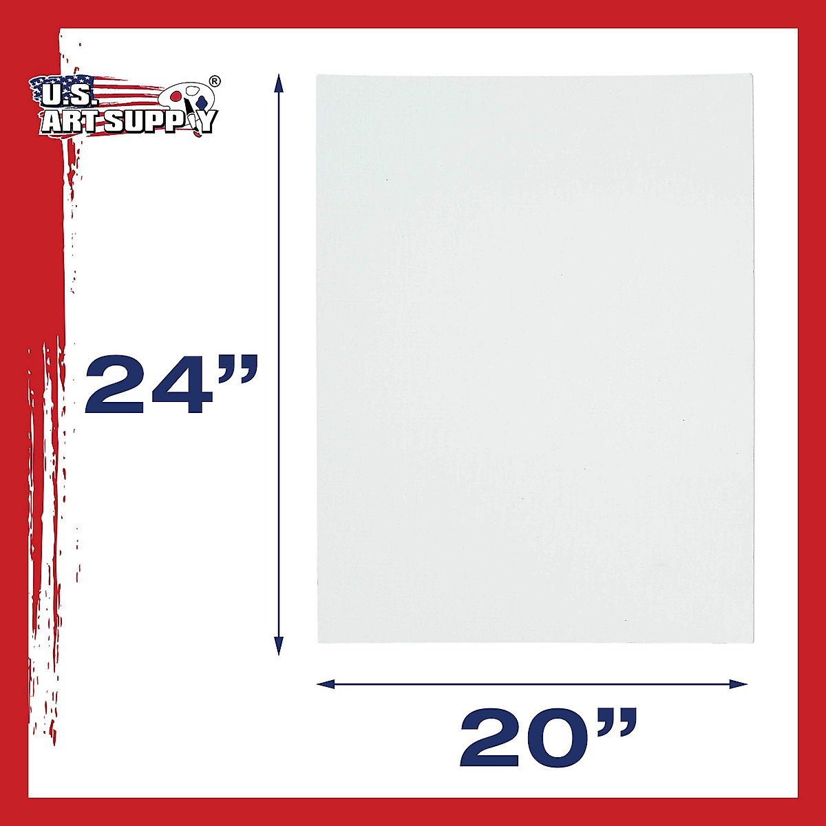 US Art Supply 20 X 24 inch Professional Artist Quality Acid Free Canvas Panel Boards for Painting 12-Pack (1 Full Case of 12 Single Canvas Board Panels)
