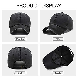 Scottish Hairy Highland Cow Hats for Men Women Vintage Baseball Cap Beach Dad Sun Hat Black