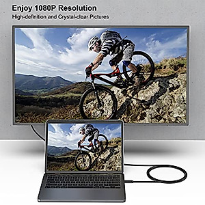 BENFEI USB C to VGA 3 Feet Cable, USB Type-C to VGA Cable [Thunderbolt 3/4 Compatible] with iPhone 15 Pro/Max, MacBook Pro/Air 2023, iPad Pro, iMac, S23, XPS 17, Surface Book 3 and More