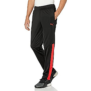 PUMA mens Contrast Sweatpants, Puma Blackhigh Risk, XLarge US