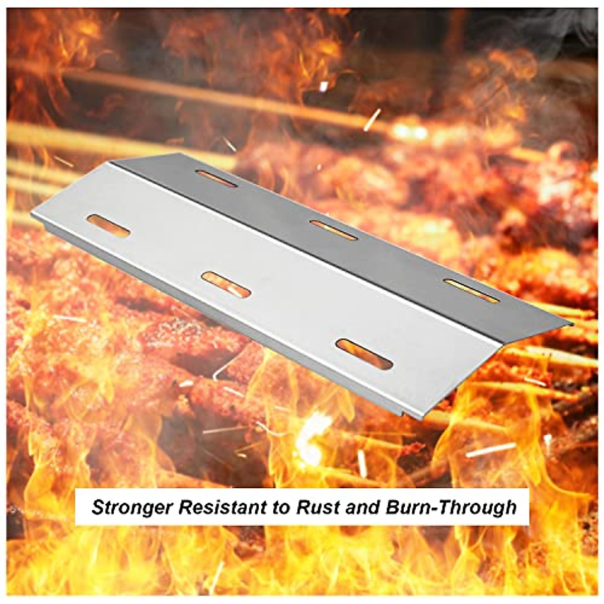 Derurizy Repair Kit Replacement for Ducane 3 Burner 3100, 3200, 3400, 30400040, DUCHD1, 30500048, 30500602, DUCHP1 Gas Grill Stainless Steel Grill Burner Tube, Heat Plate Tent Shield, 17"