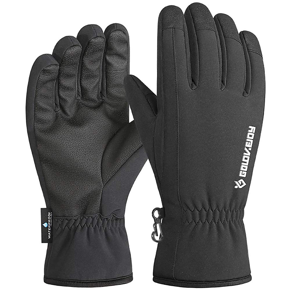 Y&R Direct Mens Winter Gloves -30℉Windproof Waterproof Warm Touch Screen Gloves for Outdoor Work Cycling (Large)