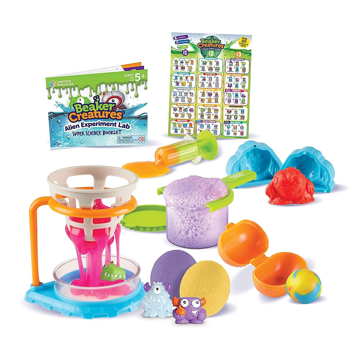 Learning Resources Beaker Creatures Alien Experiment Lab, 18 Piece Set, Ages 5+,Science Exploration, Science Kit for Kids, Fun Science Experiments for Kids