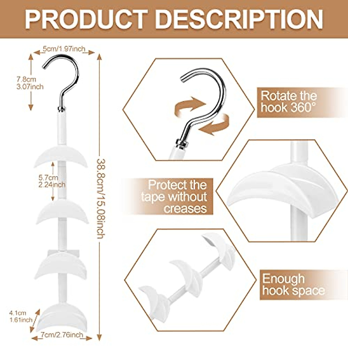 2 Packs Purse Hanger Organizer for Closet - Handbag Hanging Storage Organization Rotatable 360 Degree Shoulder Bag | Crossbody Bag | Tote Bag Organizer for Closet System, Wall