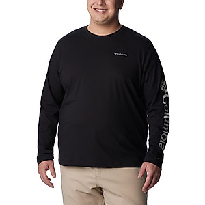 Columbia Men's Thistletown Hills Long Sleeve Logo Tee, Black, X-Large