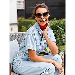 Peepers by PeeperSpecs Women's Pisa Cat Eye Polarized, No Correction Sunglasses, Teal Horn, 54 + 0