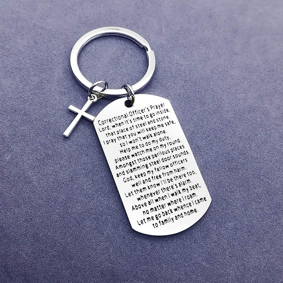 Vadaka Correctional Officer Keychain Prayer Jewelry Christian Gift Religious Jewelry Thanksgiving Day Christmas Birthday Gift from Correctional Officer Mom Wife Daughter