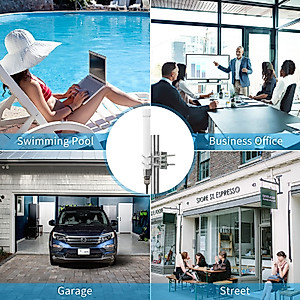 Nelawya WiFi Antenna Dual Band 2.4GHz 5GHz 5.8GHz 8dBi RP-SMA SMA Male Outdoor Indoor Antenna with 10ft KMR195 Cable for WiFi Router Hotspot Security IP Camera