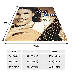 Flannel Blanket Kitty Wells Soft Lightweight Throw Blanket Warm Durable Sofa Couch Decor Beding 50"X40"