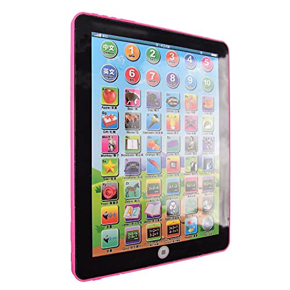 Kids Learning Pad Fun Kids Tablet Touch and Learn Phone Learning Games Early Child Development Toy for Number Learning, Learning ABCs, Spelling, Animal Game Melodies Educational Toy