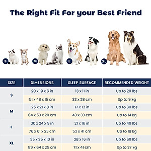 Miguel Outdoor Waterproof Cat Bed with Side, Oxford Durable Dog Bed for Small Dog Easy Clean, All Weather Rectangle Medium Pet Bed Bolster Tough Puppy Bed Scratch Resistant Removable Cover, 25 inches