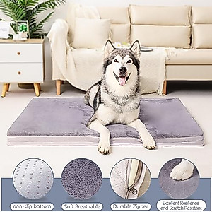 Dog Beds for Extra Large Dogs Orthopedic Jumbo Dog Bed Pet Bed Mat 47 inch Joint Relief Pets Sleeping Mattress, Non Slip Removable Washable Cover