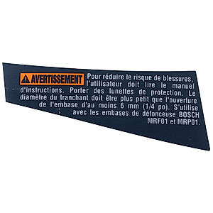 Bosch Parts 2610003475 FR Warning Label