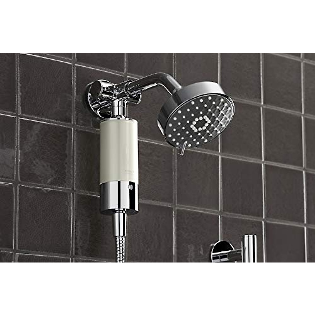 Kohler 30646-CP Aquifer Shower Water Filtration System, Reduce Chlorine, Includes Filter Replacement, Polished Chrome