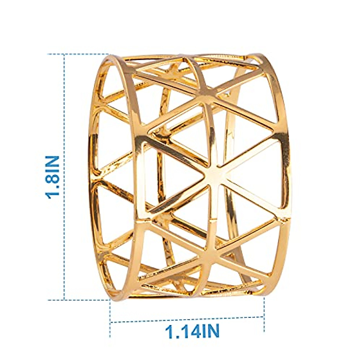 12PCS – Napkin Rings, Gold Napkin Rings Set of 12, Holiday Napkin Holders for Dining, Anniversary, Birthday, Christmas, Easter, Fall, Halloween, Thanksgiving, Party of Table Setting