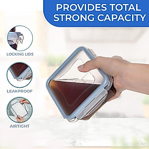 Shazo 44PCS Food Storage Containers with Lids, HUGE SET, Plastic Food Containers with Lids for Kitchen Organization, Airtight Leak Proof, Meal Prep, Easy Snap Lock Lunch Box, BPA-Free Storage Container