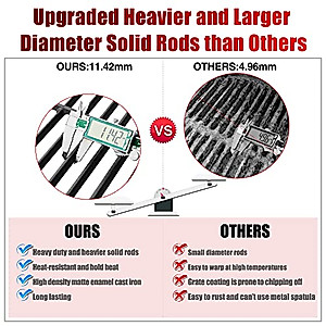 Charbrofire 1767150 1767151 Grill Grates Replacement Parts for Oklahoma Joe’s Grill Accessories 12201767 14201767 15202029 16202046 18202083 1767017 Members Mark GR2234801-MM-00 GR2234802-MM-00