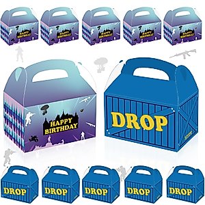Generic Video Game Birthday Party Candy Boxes 16pcs Llama Drop Favor Box for Battle Gamers Theme Birthday Party Supplies Baby Shower Decorations