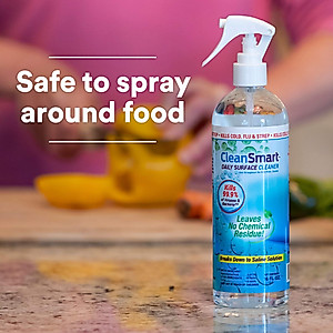 CleanSmart Daily Surface Spray Disinfectant Kills 99.9% of Viruses, Bacteria, Mold and Fungus, 16 oz Bottle (Pack of 3)