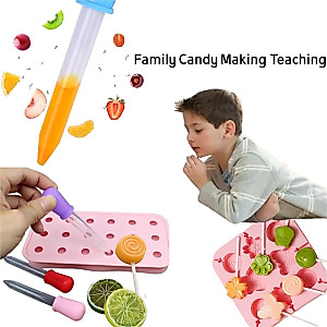 Eitonbu 11 Colors Liquid Droppers Clear Medicine Silicone and Plastic Pipettes Eye Dropper with Bulb Tip for Kids Candy Molds，Feed liquid dropper，Equipped with cleaning brush，For DIY Projects(5 ml