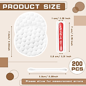 200 Pieces Hotel Vanity Kit Individually Wrapped Hotel Amenities Disposable Travel Size Hotel Hospitality Supplies, Each Includes 2 Cotton Pads 4 Cotton Swabs Nail File for Motels Makeup Toiletries