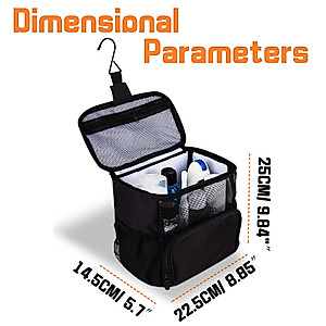 OUTLET Toiletry Bag for Women, Portable Hanging Organizer for Girl Boy, Water-resistant Travel Makeup Bag for Cosmetic, Shampoo, Conditioner, Travel Accessories, Shaving Tools, Toiletries, Gray