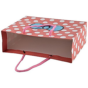 Ruilogod Paper White Dots Bowknot Pattern Birthday Gift Bags Holder 6pcs Pink (id: 59b cdb d1b 084 45a