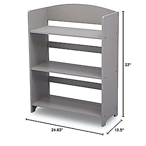 Delta Children MySize Bookshelf - Greenguard Gold Certified, Grey