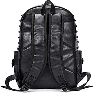 Ro Rox Unisex PU Punk Goth Laptop Bag School Uni Backpack
