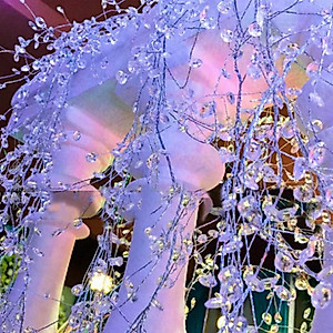 DONGKER Crystal Garland, Beads Garland Acrylic Beaded String Garlands Wire Garland Crystal Bead Strands for Wedding, Birthday Party Decorations