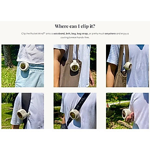 2023 New Small Whirlwind Clip Waist Neck Fan - Portable Rechargeable Fan, Small but Powerful, Quiet 3 Speeds Hands-Free Waist Clip Fan, 2 in 1 Waist Clip Bladeless Fan for Better Cooling (White)