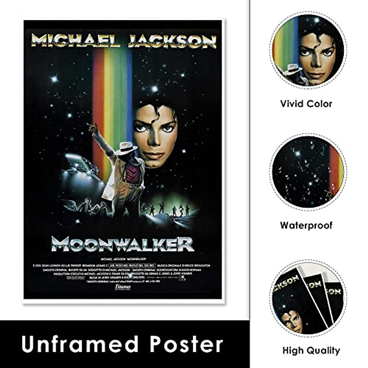 Maybort Poster Art Painting, Michael Merch Jackson Canvas Print for Living Room, Bedroom, Dorm, Home, Office Wall Decoration 12 x 18 Inch