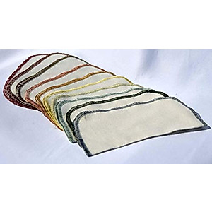 1 Ply Organic Flannel Washable Baby Wipes 8 x 8 Inches Set of 10 Earthtone Assortment