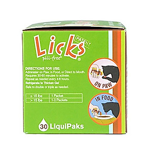 Licks Pill-Free Zen Cat Calming - Natural Calming Aid for Aggressive Behavior and Nervousness - Calming Cat Treats for Stress Relief & Cat Health - Gel Packets - 30 Use