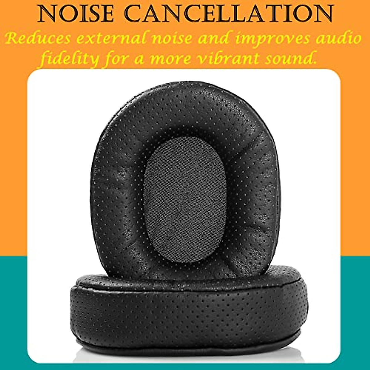 TaiZiChangQin H7 Upgrade Ear Pads Ear Cushions Replacement Compatible with Mpow H7 Bluetooth Headphone Perforate Earpads Black