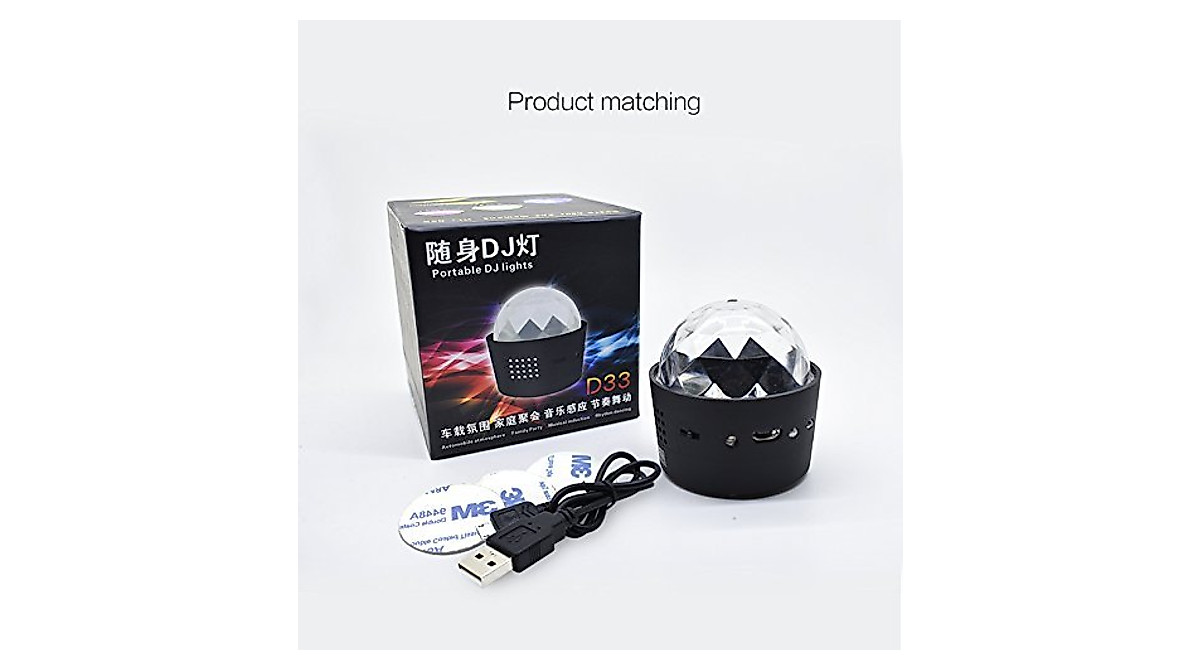 Mini Disco Light - Portable Sound-Activated LED Party & Car Light